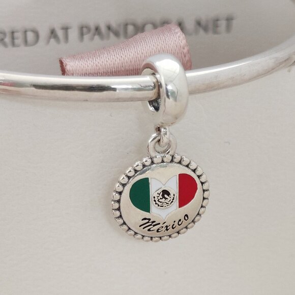 Pandora | Jewelry | Pandora Mexico Flag Exclusive Dangle Charm With Box ...